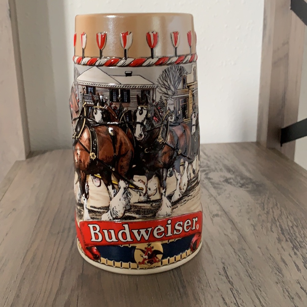1986 Budweiser Holiday Stein B Series - Gem